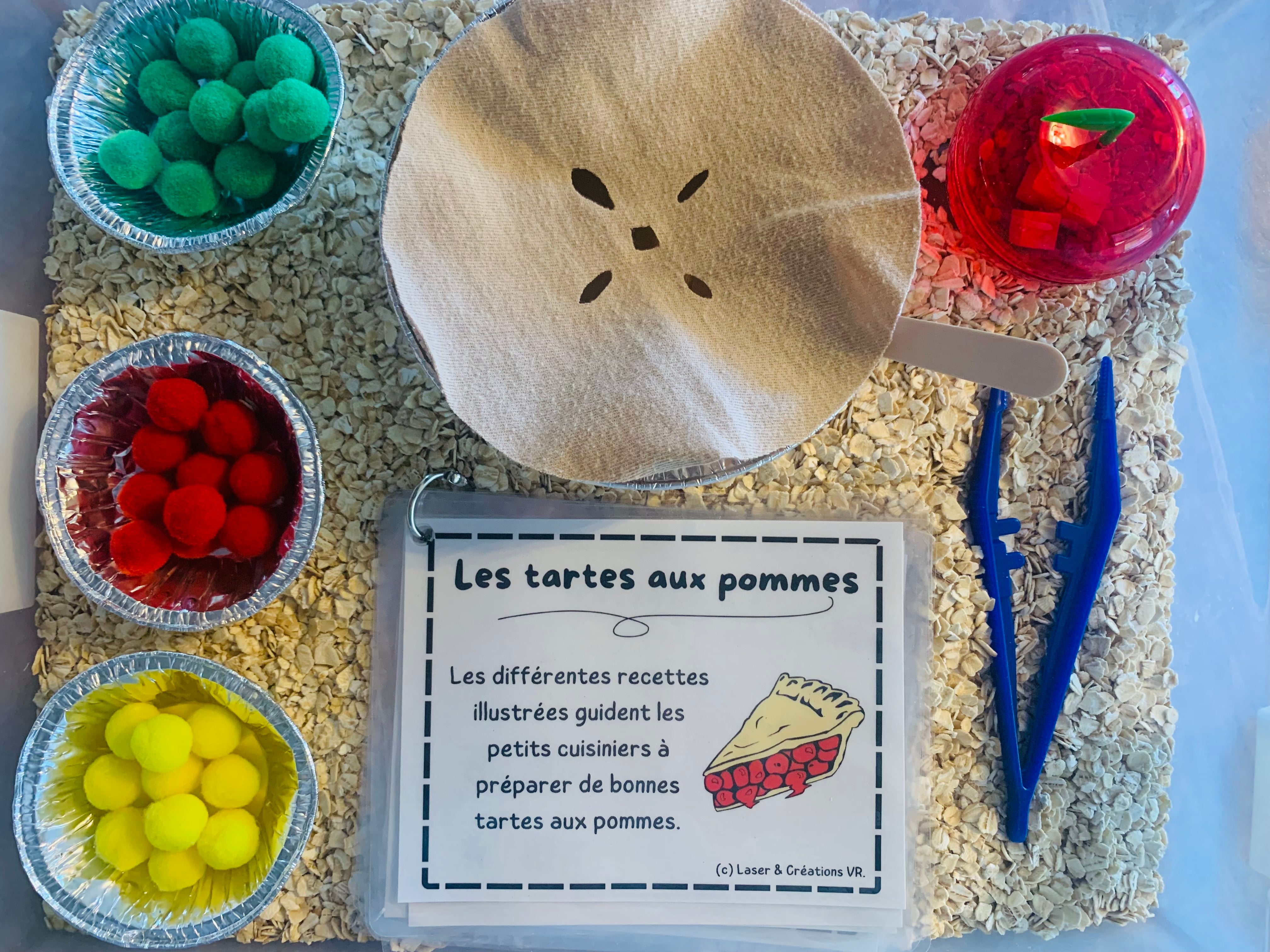 Bac sensoriel : Les pommes – creations.vr