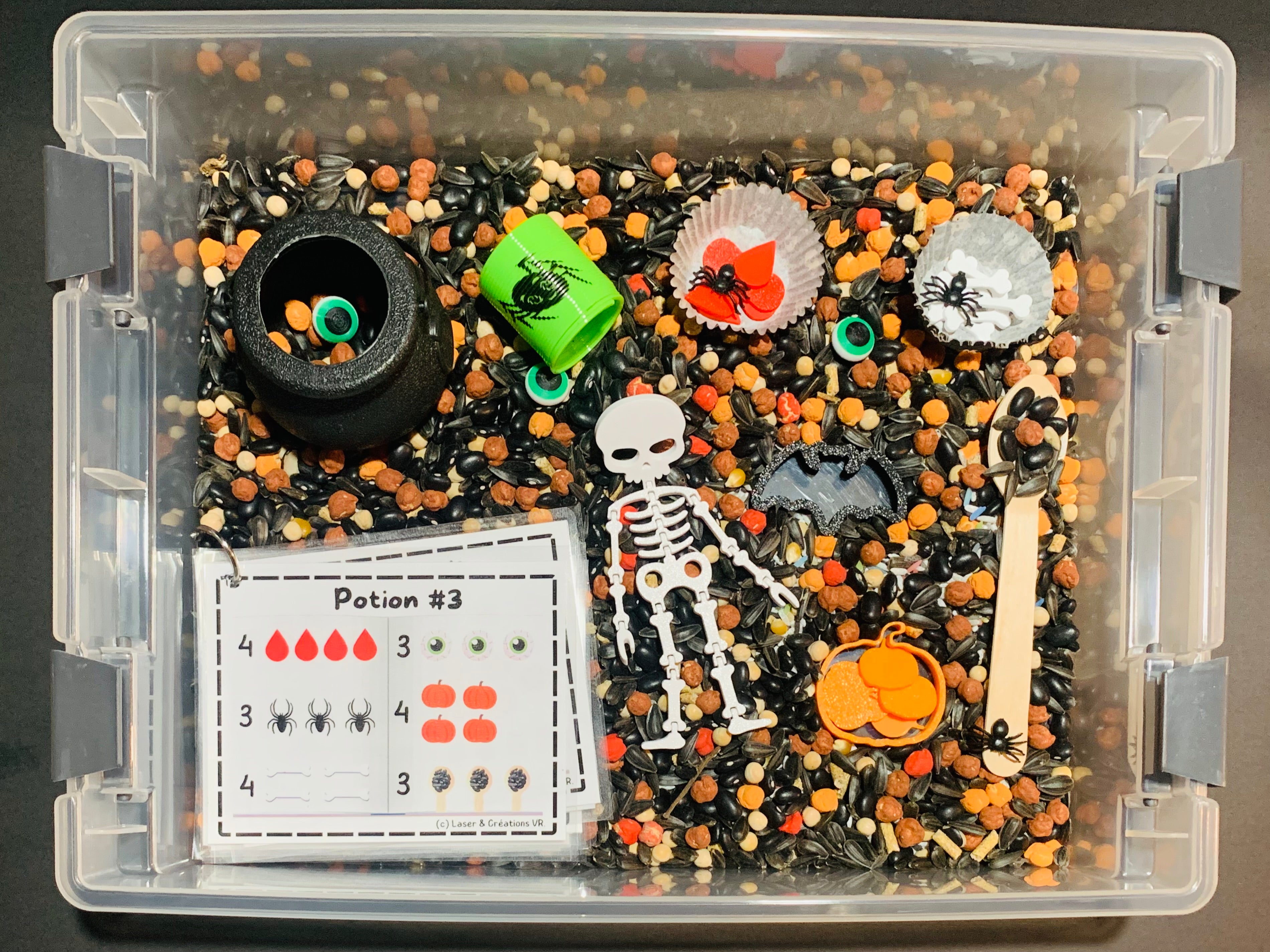 Bac sensoriel : Halloween – creations.vr